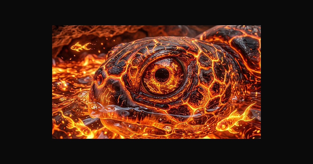 A dramatic close-up of a turtle-like creature comp | pocahontas on ...