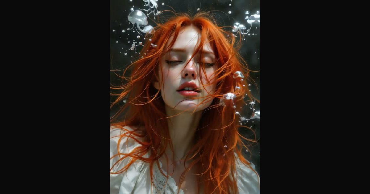 A high-contrast underwater portrait featuring a wo | Sonny001 on ...