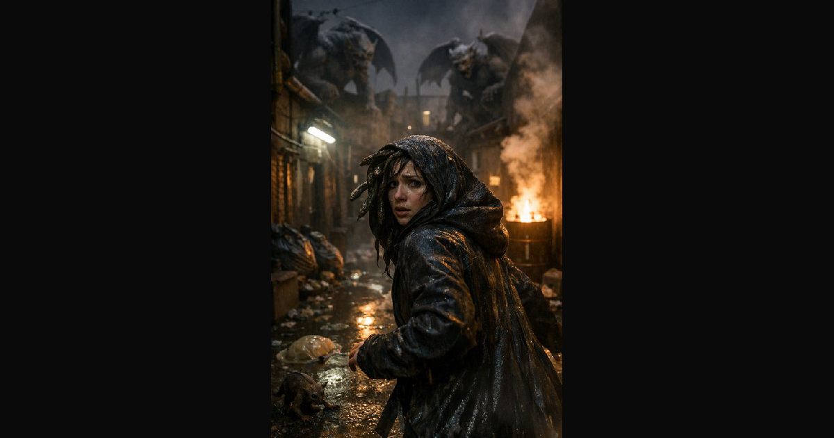 A gritty, post-apocalyptic urban scene featuring a | EternaSky on ...