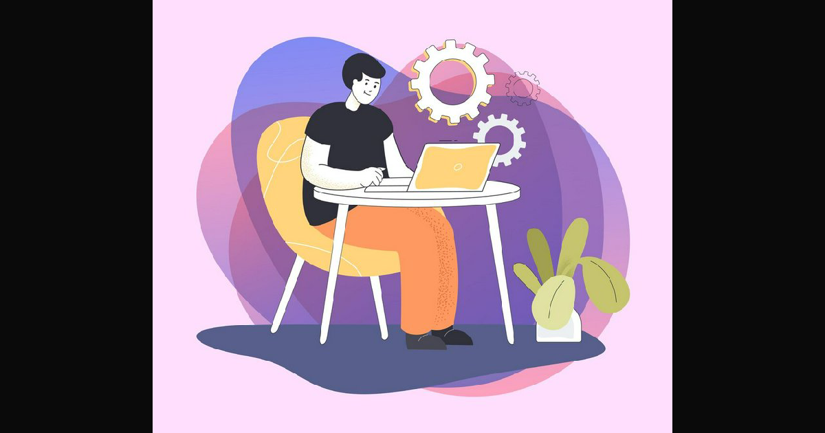This vector illustration shows a person at a round | ttaydasd231 on ...