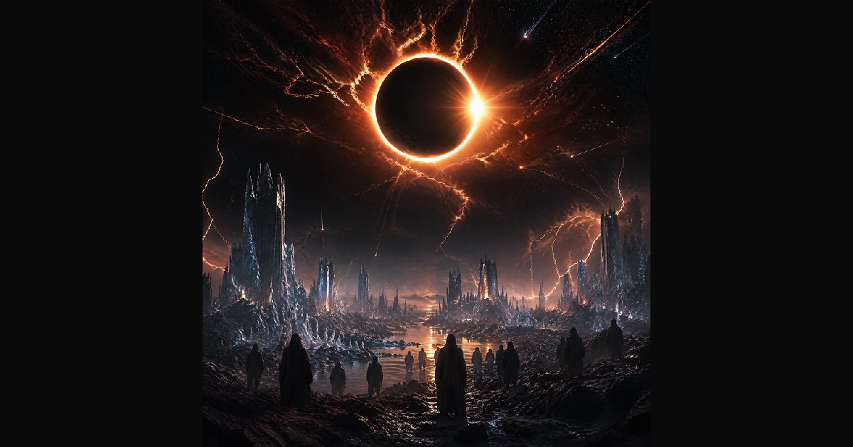 A cinematic sci-fi fantasy scene depicts a desolat | underman on ...