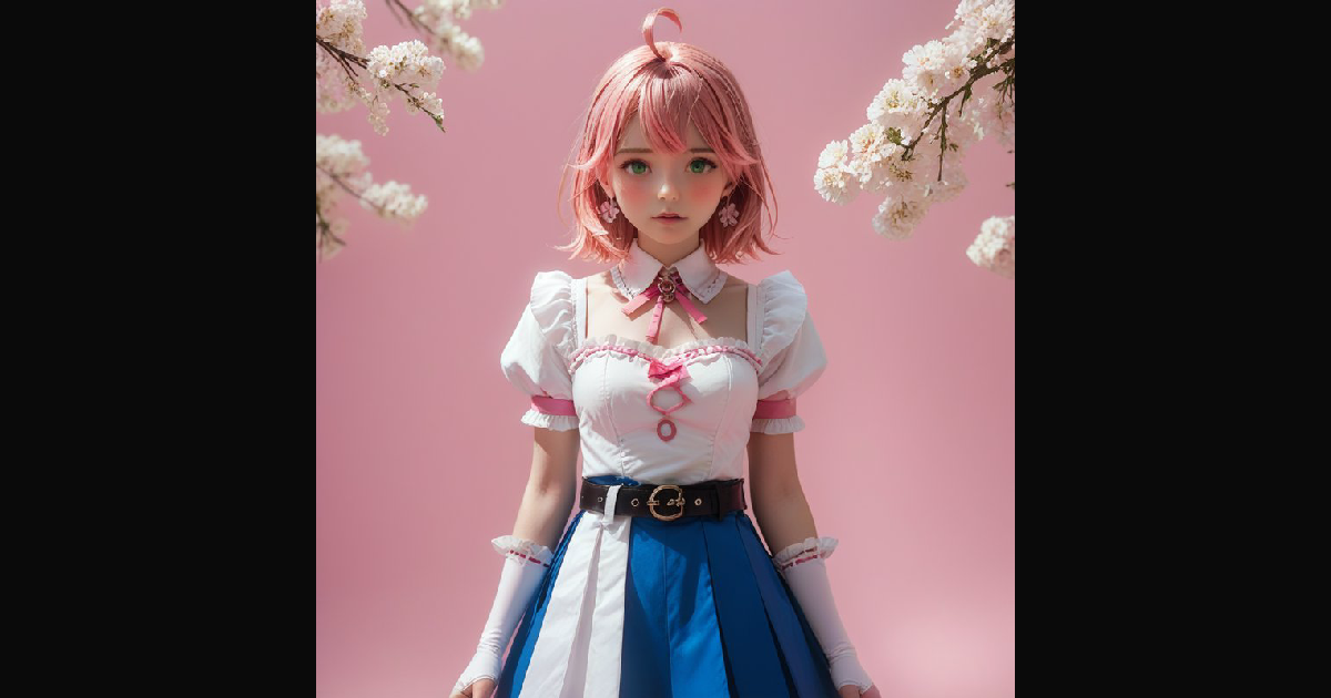 A kawaii cosplay model with pastel pink hair and g | cocoayoc on ...