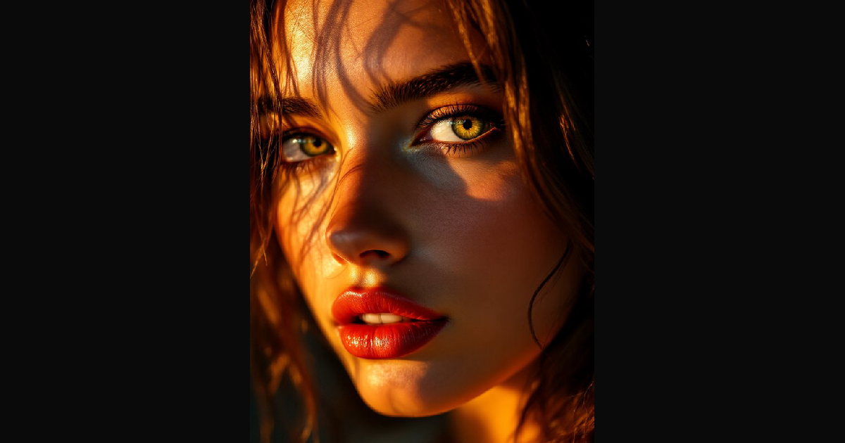 A dramatic close-up portrait featuring a woman wit | Sonny001 on ...